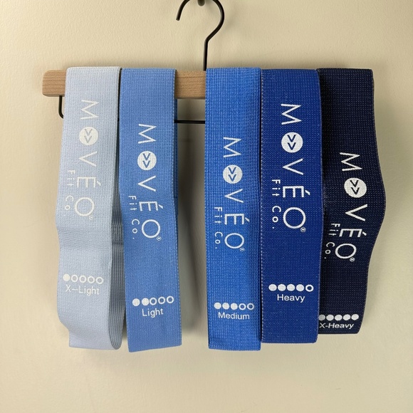 Moveo | Other | New Moveo Fit Co Resistance Exercise Glute Bands Blue ...